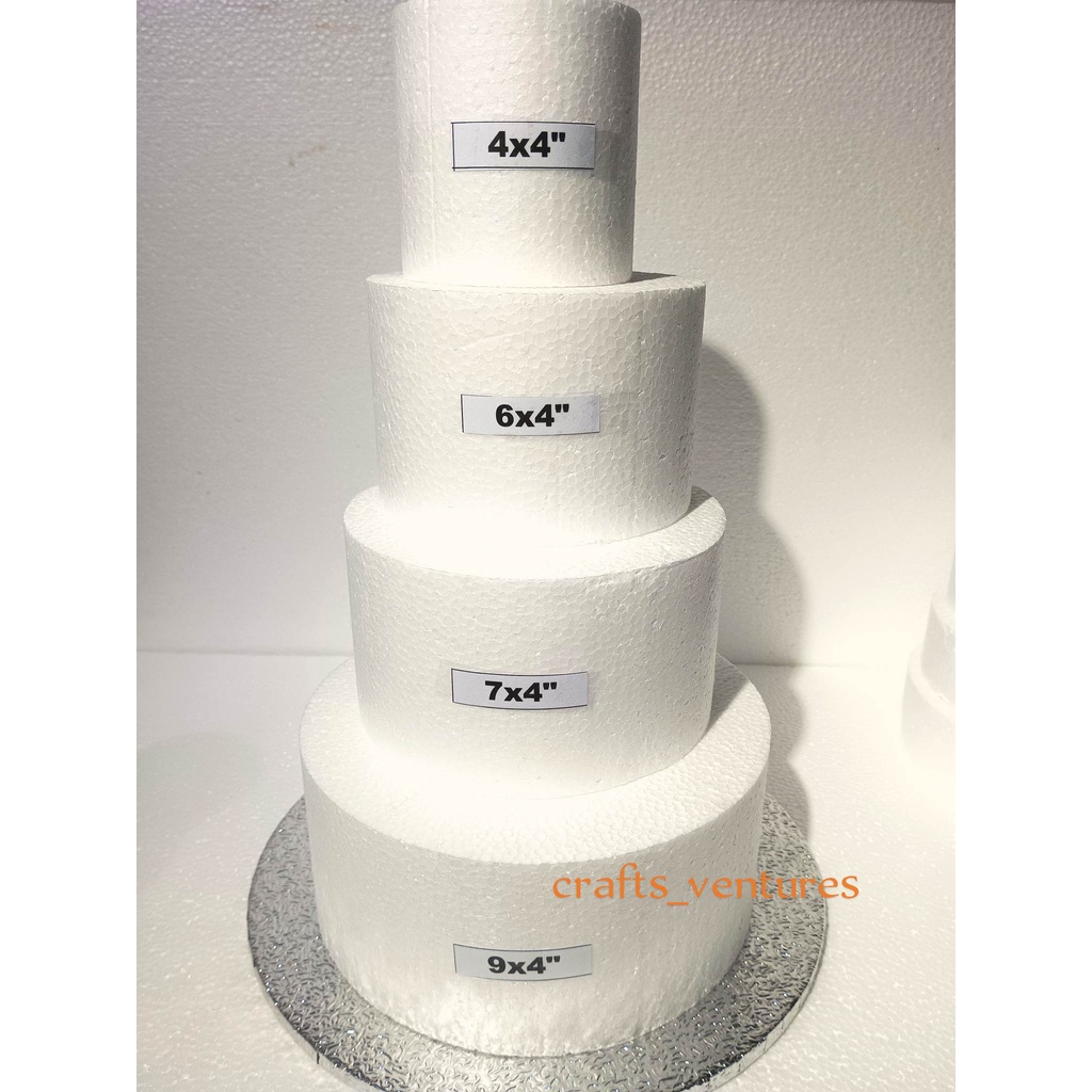 1pc Styro Dummy Cake Styrofoam 4x4 6x4 7x4 8x4 9x4 Shopee Philippines