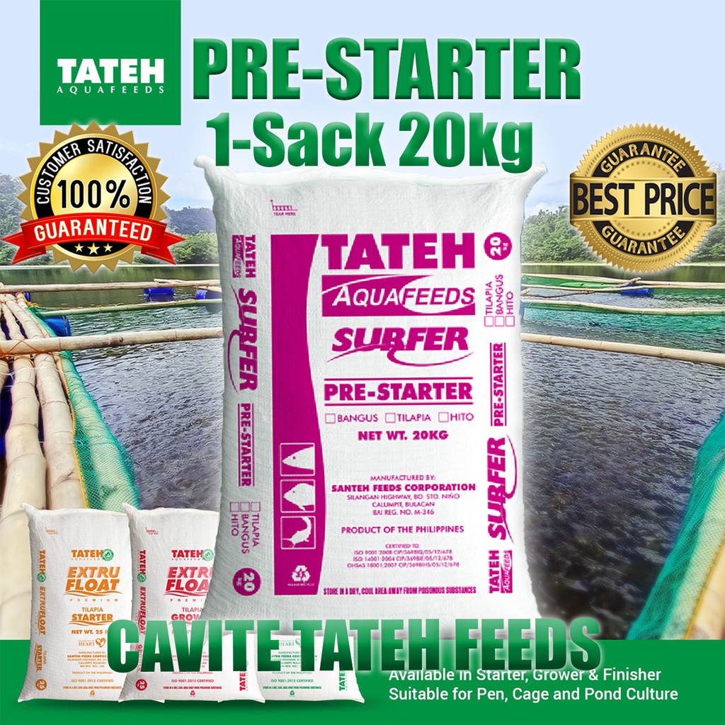 pre starter TATEH Aquafeeds 1sack Tilapia, Hito, Bangus, Koi, ETC ...