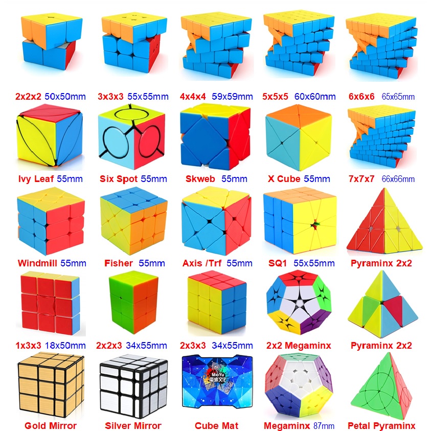 2x2 3x3 4x4 5x5 6x6 7x7 Magic Cube Pyraminx SQ1 Windmill Axis Ivy Skweb Magic Speed Cube Puzzle ...