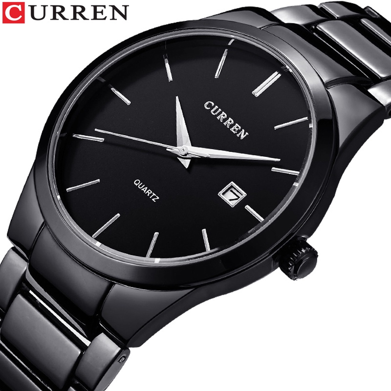 Curren Men's Watch Simulated Quartz Automatic Calendar Stainless Steel ...