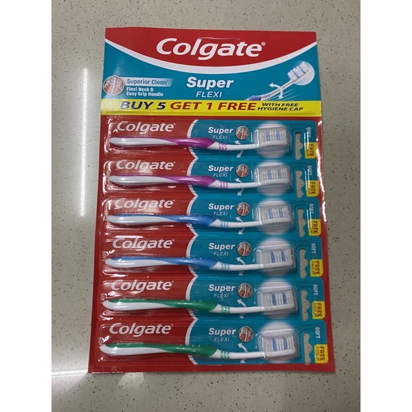 Colgate Super Flexi Toothbrush BUY 5 GET 1 FREE,5+1/PACK | Shopee ...