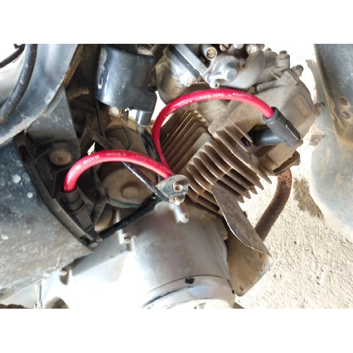 Universal Motorcycle Split Fire Twin Core Spark plug Cap wire set ...