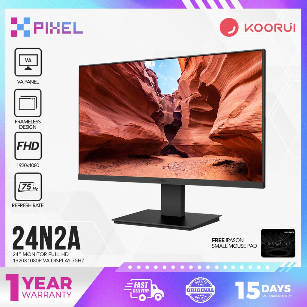 Koorui 24n2a 24 Inch Computer Monitor Full Hd 1920 X 1080p Va Display
