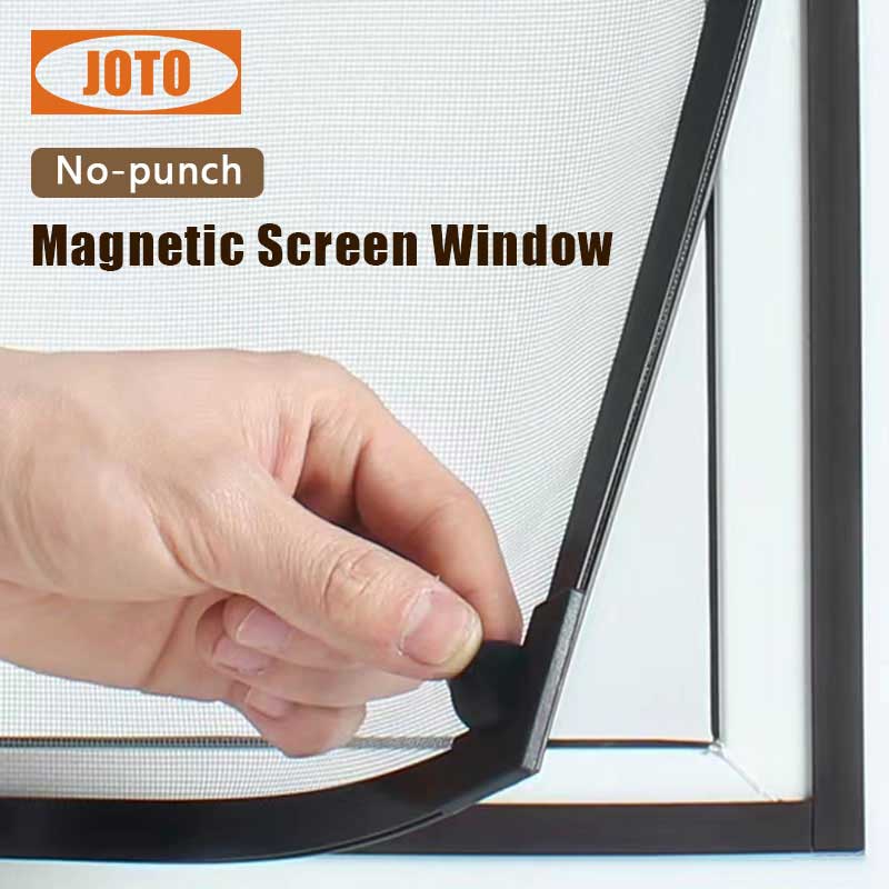 JOTO DIY Magnetic Screen Window with Frame Mosquito Screen for Window ...