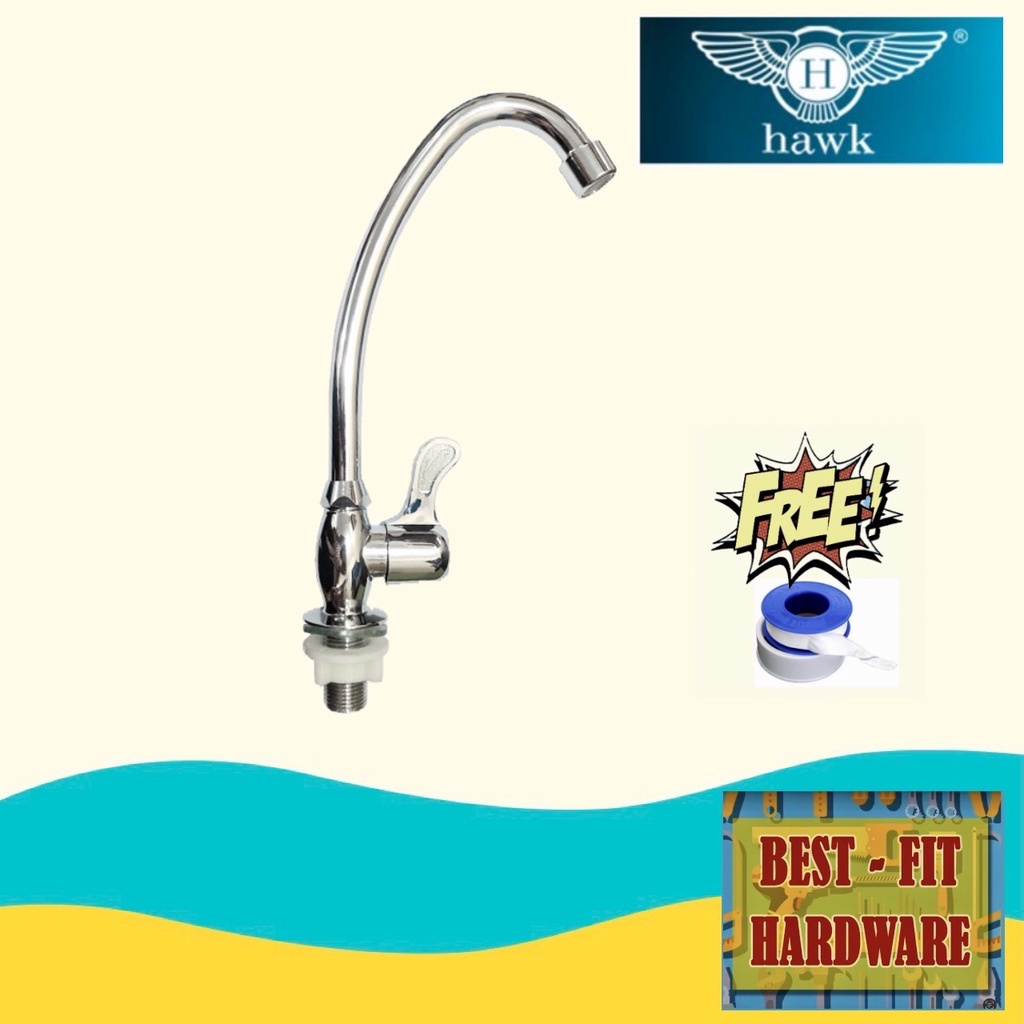 HAWK - Sink-Type Kitchen Faucet Gooseneck - Medium | Shopee Philippines