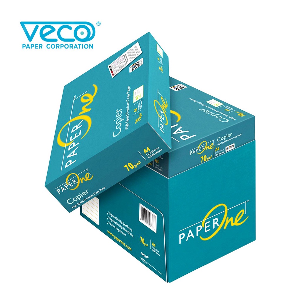 Veco PaperOne 70gsm (Short, A4, Long) 5reams/box | Shopee Philippines