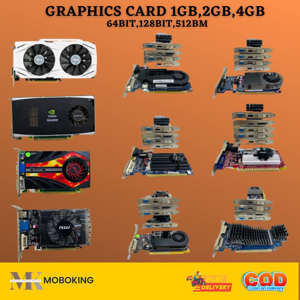 LOW PROFILE GRAPHICS CARD 1GB 2GB 64BIT 128BIT DDR3 VIDEOCARD FOR PC ...
