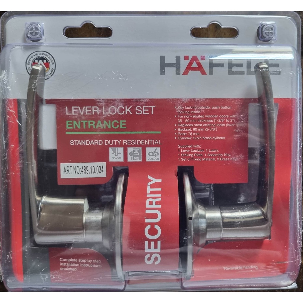 Hafele lever lockset (with key) | Shopee Philippines
