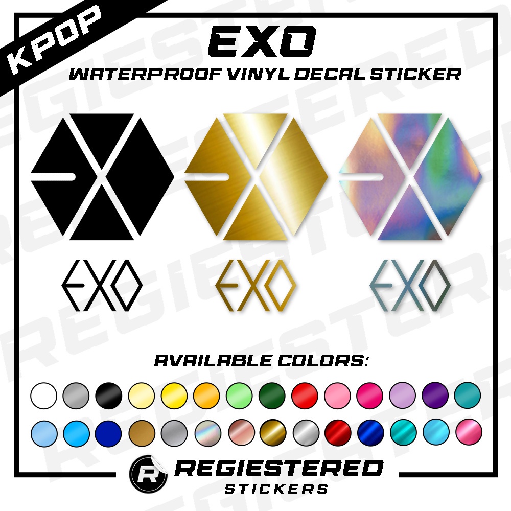KPOP EXO Logo Vinyl Decal Sticker Waterproof | Shopee Philippines