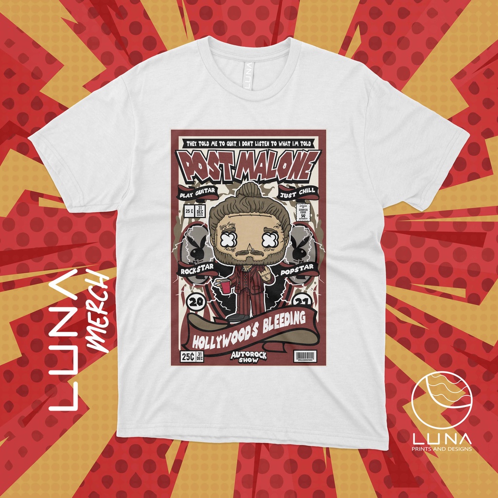 Pop Art- Post Malone Funko pop Chibi Shirt - The Luna Merch | Shopee ...