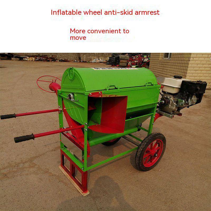 Fully fed rice threshing machine automatic set pocket thresher ...