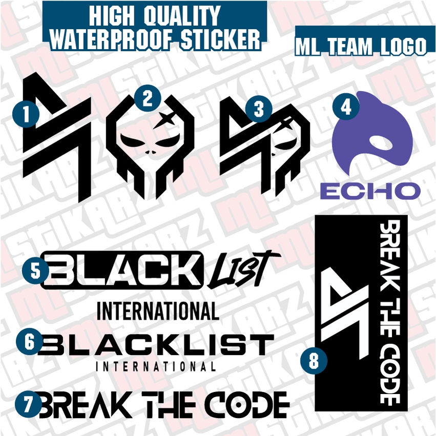 Cutout Blacklist Design Vinyl Sticker | Shopee Philippines