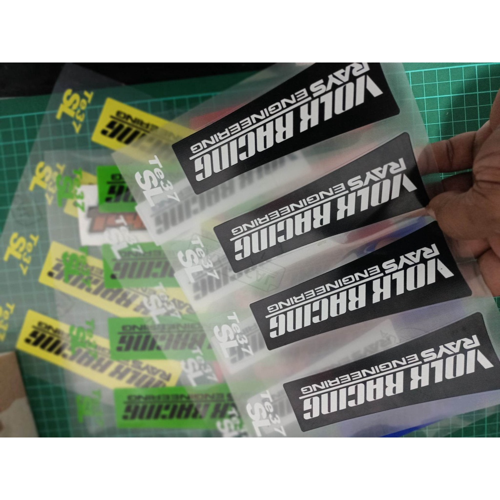 Volk Racing TE37 SL Car Wheel Wheel Rims Sticker, JDM Car Wheel RAYS ...