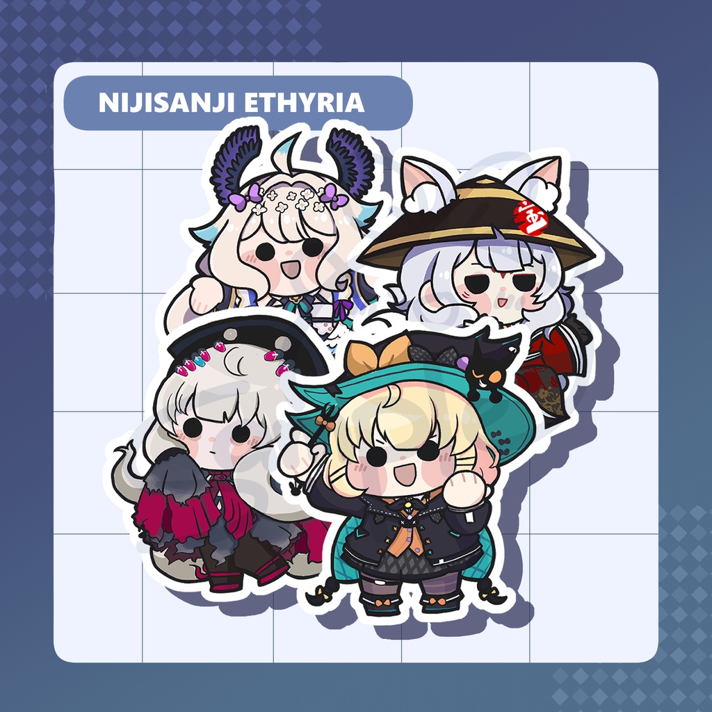 Nijisanji English Ethyria Vinyl Laminated Stickers┃nimica shop | Shopee ...