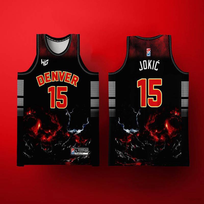 Estar Nuggets Jokic Jersey Black Full Sublimation Fans Edition ...