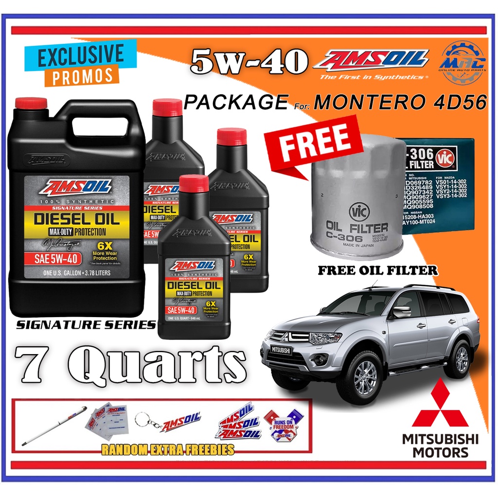 AMSOIL Signature Series Max Duty 5W40 7 Quarts Diesel Engine Oil For ...