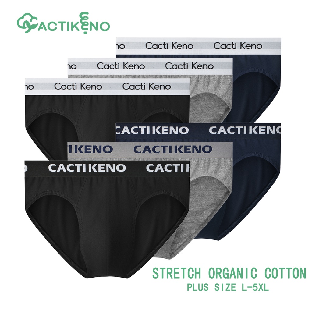Cacti Keno Big Size Brief for MenPlus Size Stretch organic cotton ...