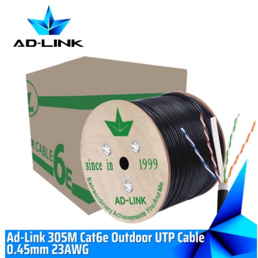 AD-LINK Cat6 305M Outdoor UTP Cable 0.45mm 23AWG CCA Ethernet Lan Cable ...