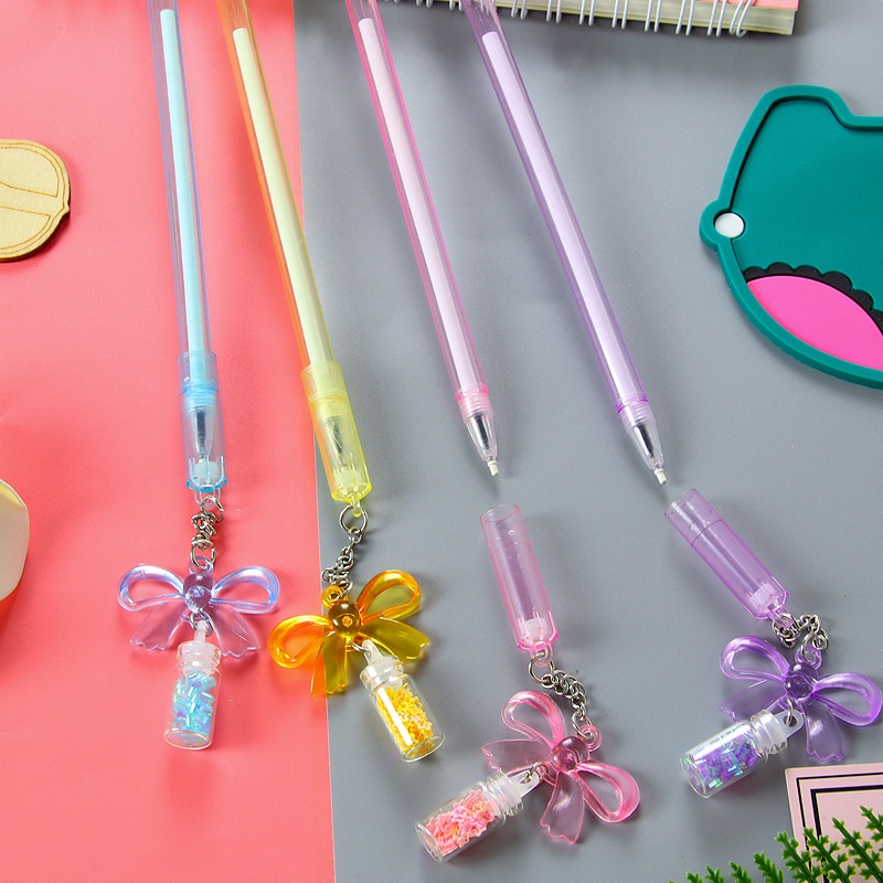 Cute Pendant Gel Pen Fairy Crystal Ball Pen 0.5mm Black Gel Ink Refill ...