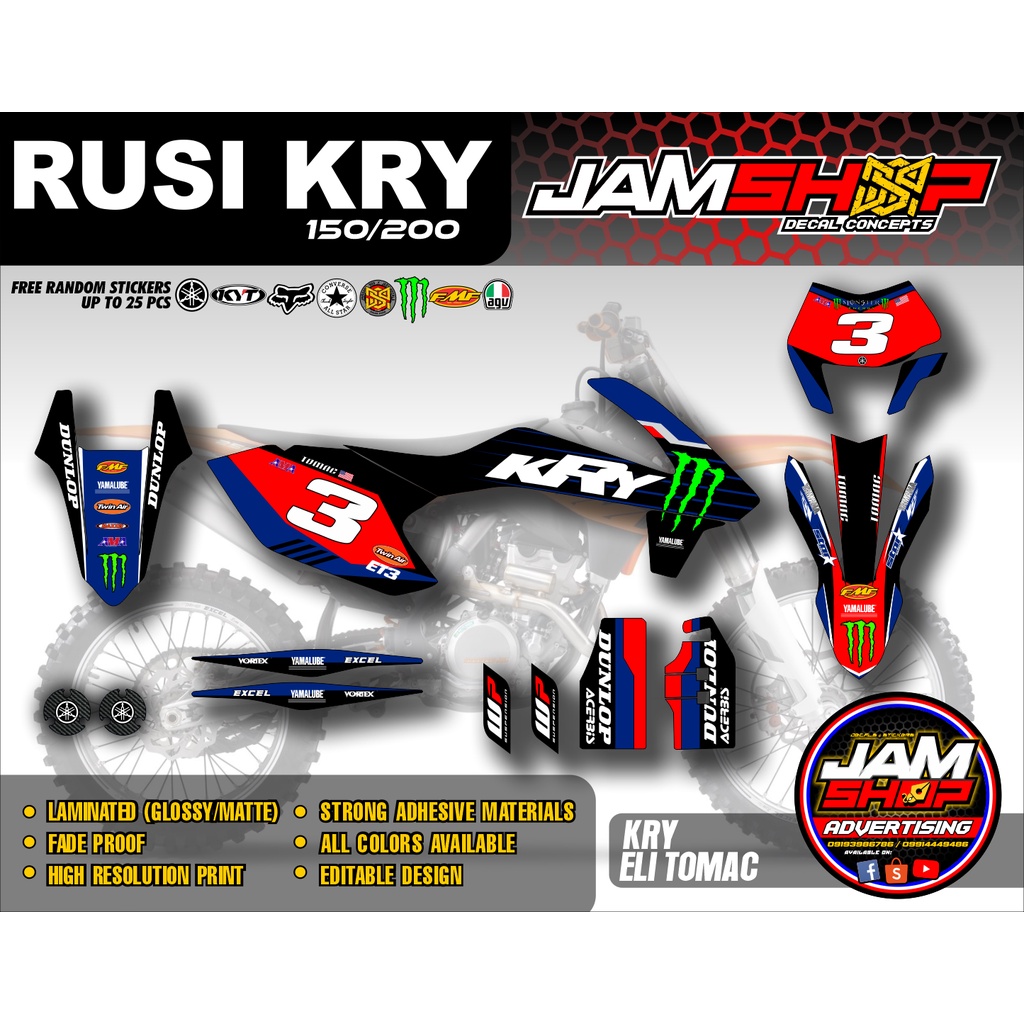 RUSI KRY 150/200 Full Decals 2023 Limited Edition Designs | Shopee ...