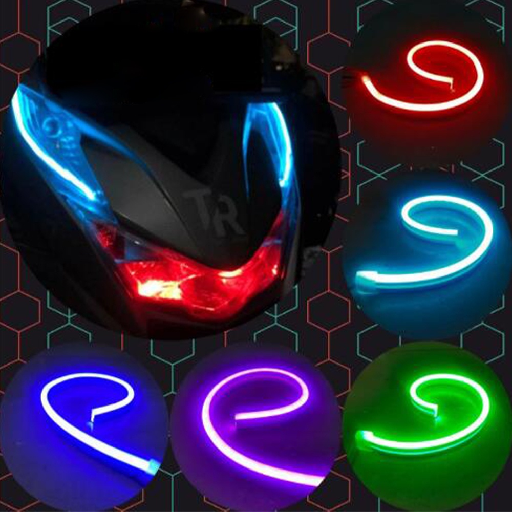 30CM 45CM 60CM DRL Flexible Motorcycle eyebrow light LED Waterproof ...