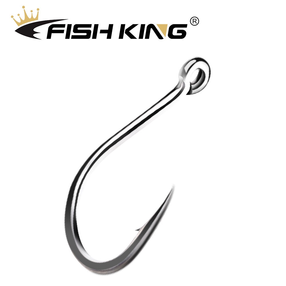 Fishking 92558 Fishing Hook Ringed High Carbon Steel Barbed Hook ...