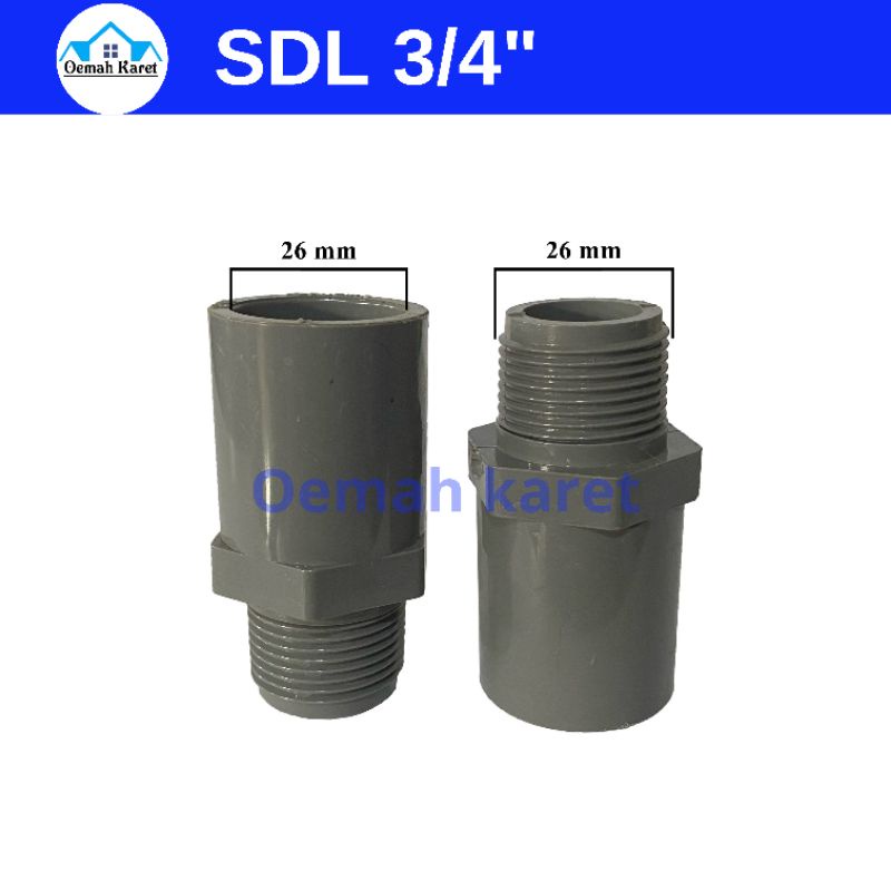 Rucika PVC Fittings / PVC Pipe Connections 3/4 Inch Outer Thread Socket ...