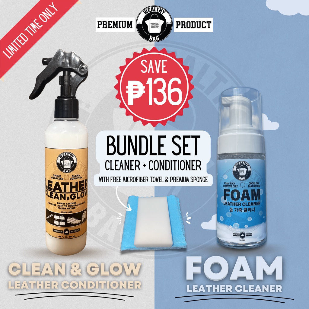 Premium Leather Clean&Glow Conditioner 50ml,100ml,250ml & Bundle Set ...
