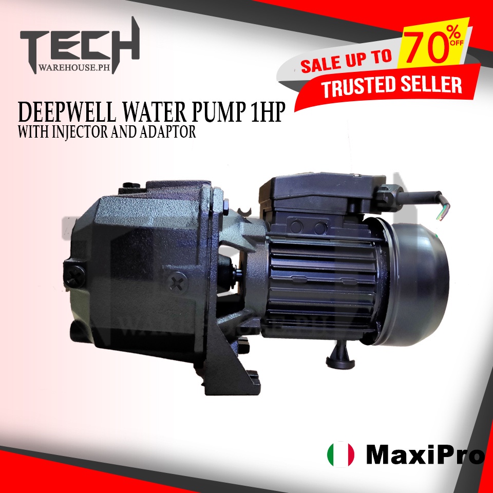 MAXIPRO Deep Well Water Pump 1HP with Injector and Adapter | Shopee ...