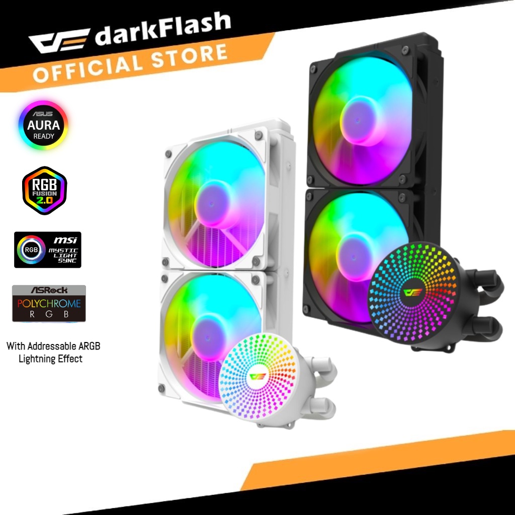 DarkFlash Radiant DC240 AIO ARGB Liquid CPU Cooler | Shopee Philippines