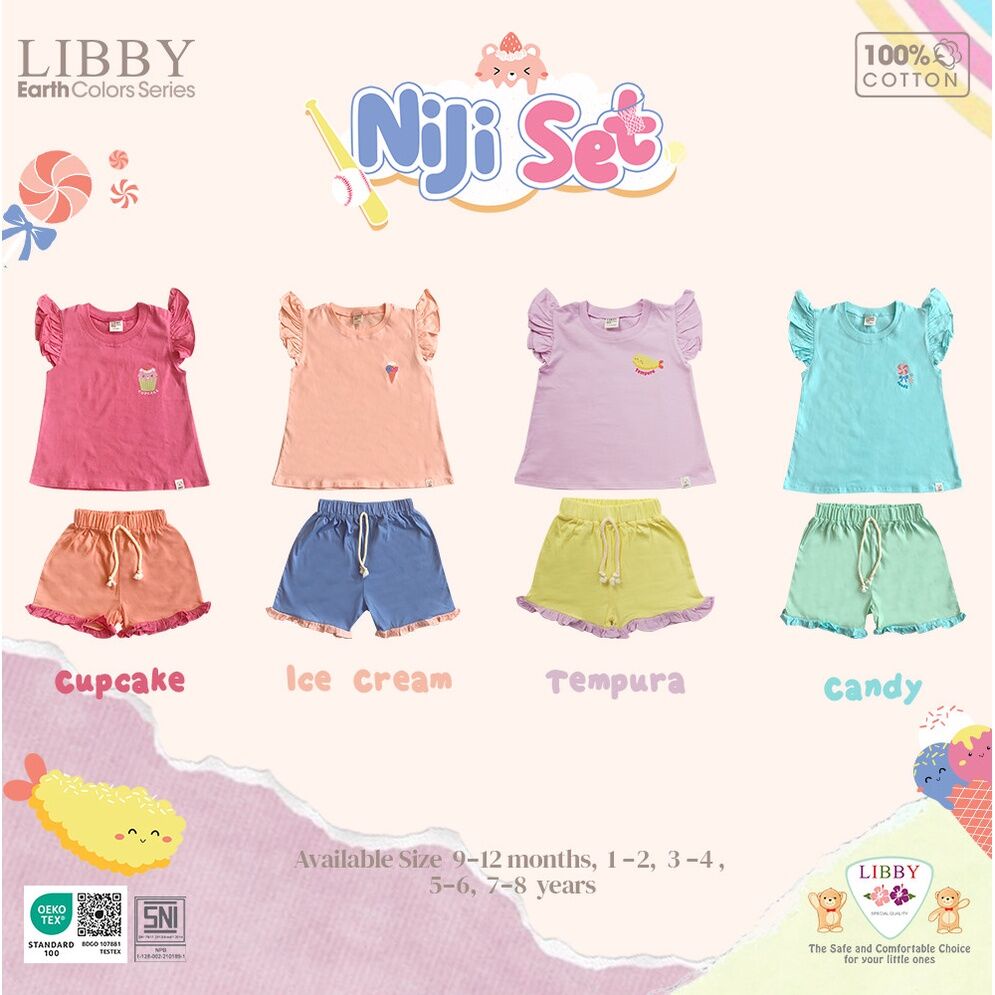 Libby BABY NIJI SET BOY AND GIRL CHILDREN'S SET OBLONG SHORTS FOR WOMEN AND BOYS | Shopee ...