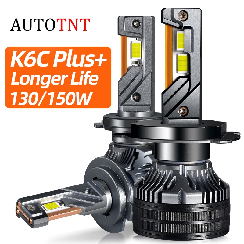 K6C PLUS H7 H4 H11 9005 150W 3-Copper-Tube LED Headlight Bulbs For Car ...