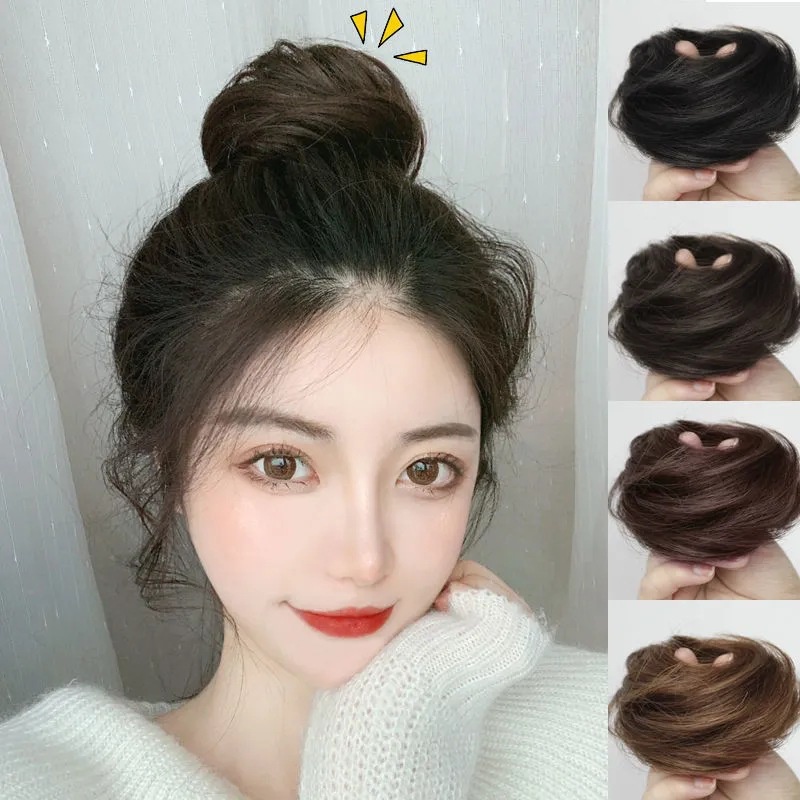 Extension Curly Wavy Messy Hair Ties lazy people hair ring Elastic Band ...