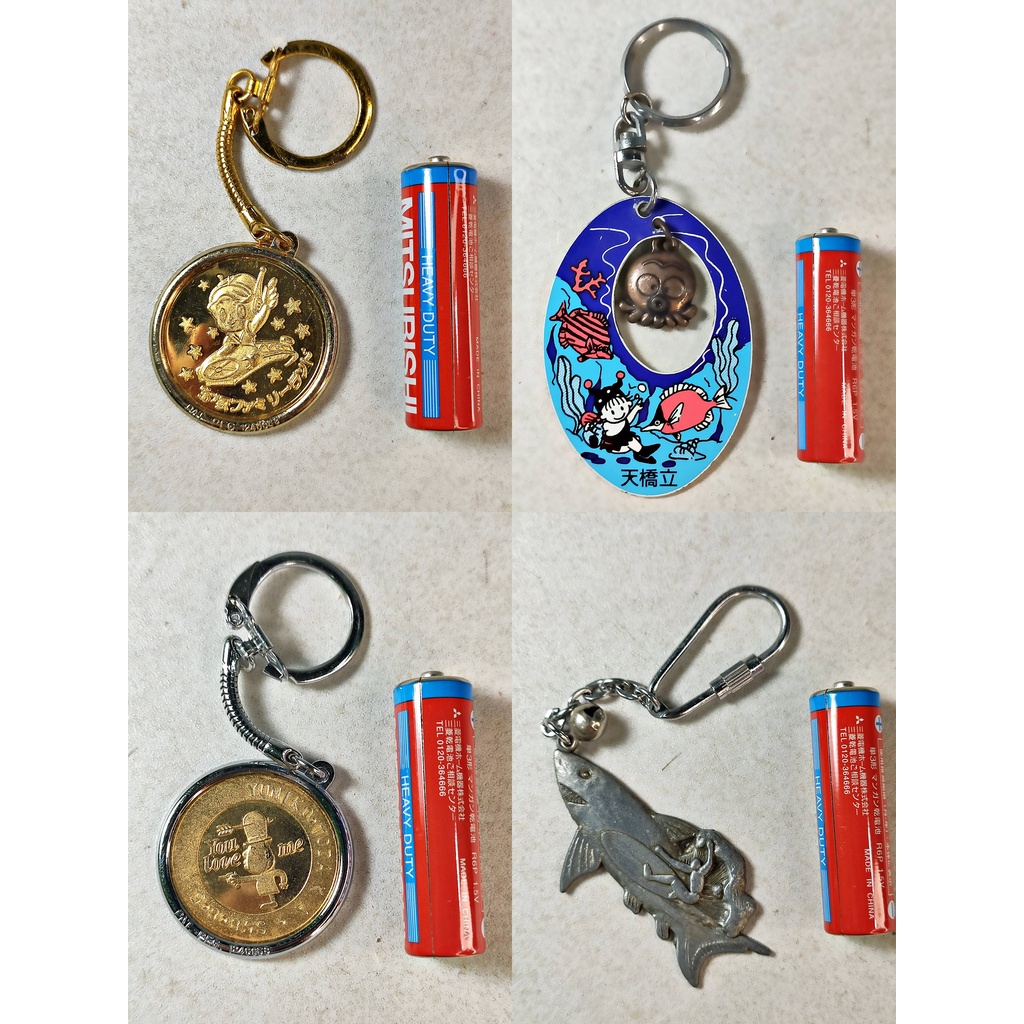 ASSORTED JAPAN METAL SOUVENIR MEMENTO TOKEN KEYCHAIN (02-06-23) BATCH 2 ...