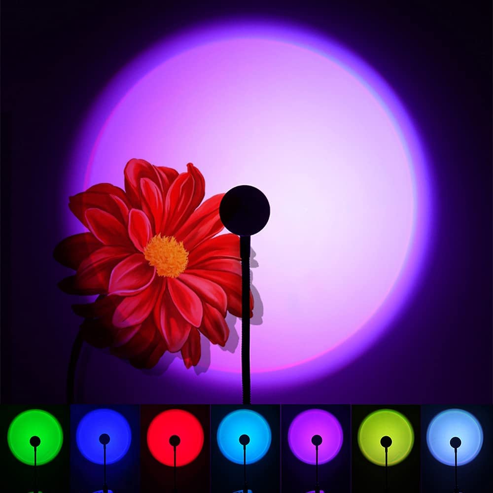 USB Sunset Light Mobile Phone Self Photography Light LED Rainbow Neon ...