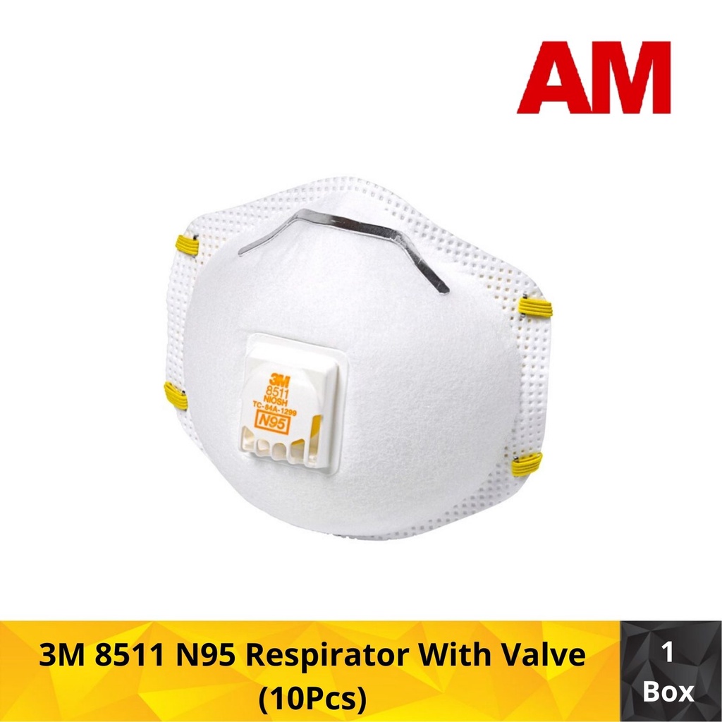 3M 8511 N95 Respirator With Valve (10Pcs/Box) | Shopee Philippines