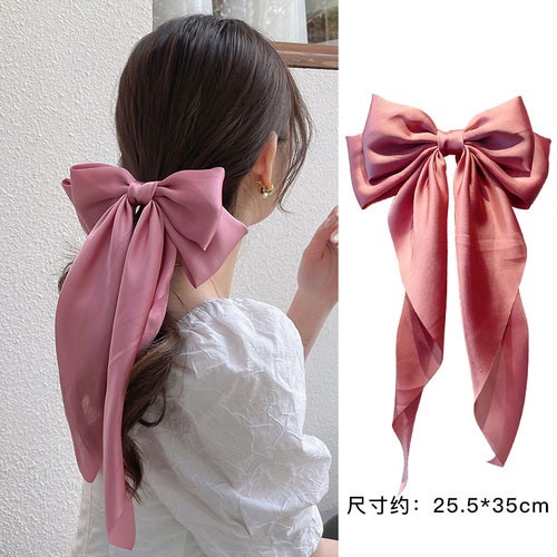 Long Bow Hair Clip Big Ribbon Hair Pin Elegant Fashion Hair Accessory ...