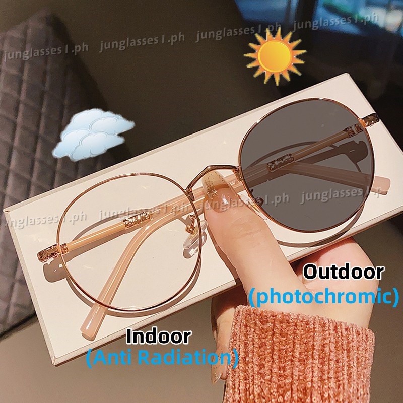 Anti Radiation Eyeglass For Woman And Men Photochromic Replaceable Lens ...