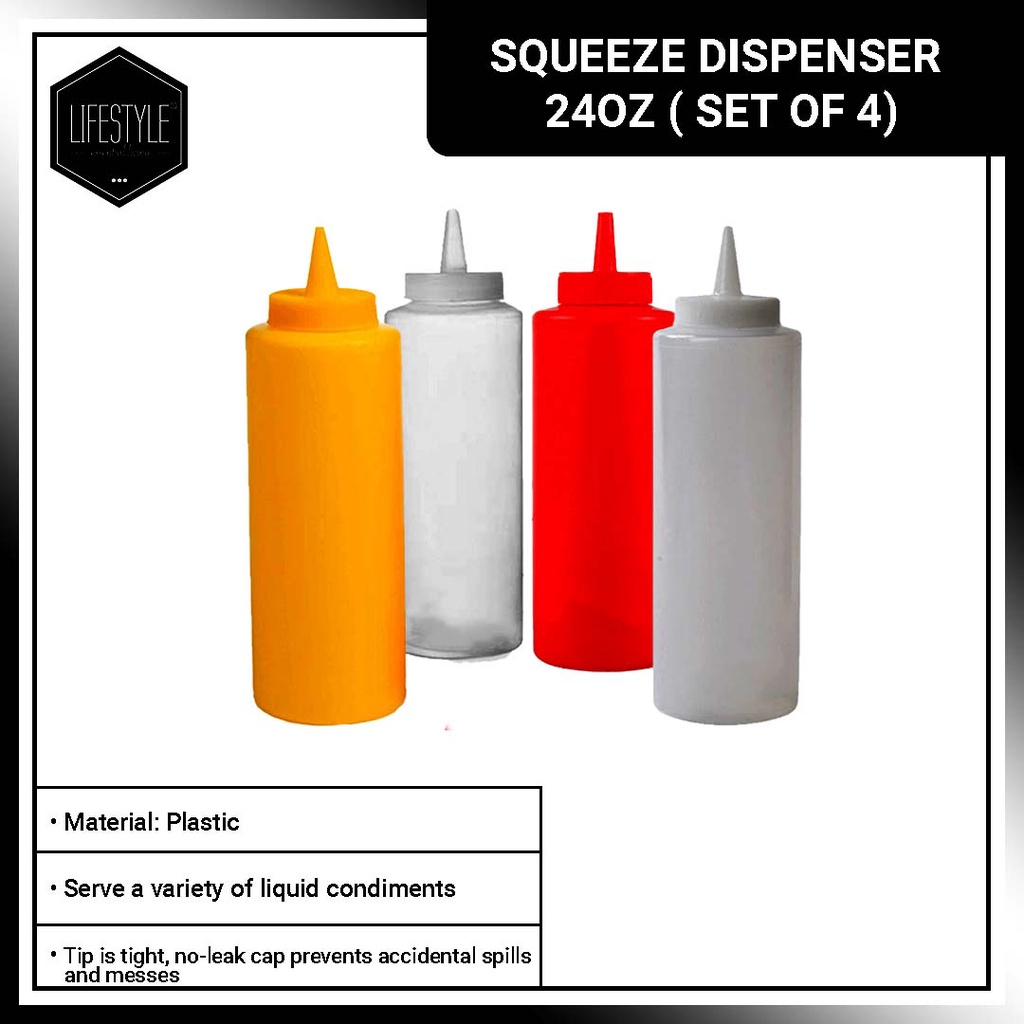 Lifestyle Squeeze Dispenser Condiments Bottle Kitchen Organizer ( Set ...