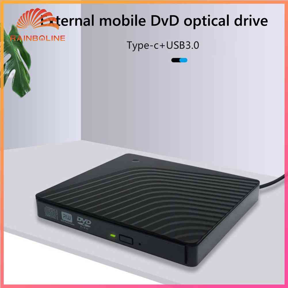 Rain 12.7mm External Enclosure USB3.0 Type-C DVD/CD-ROM Case Dual Ports ...