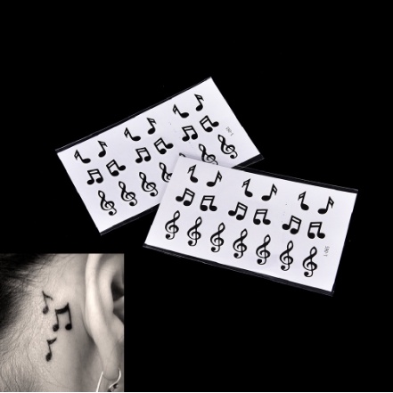 Unique Music Note Temporary Tattoo Waterproof | Shopee Philippines