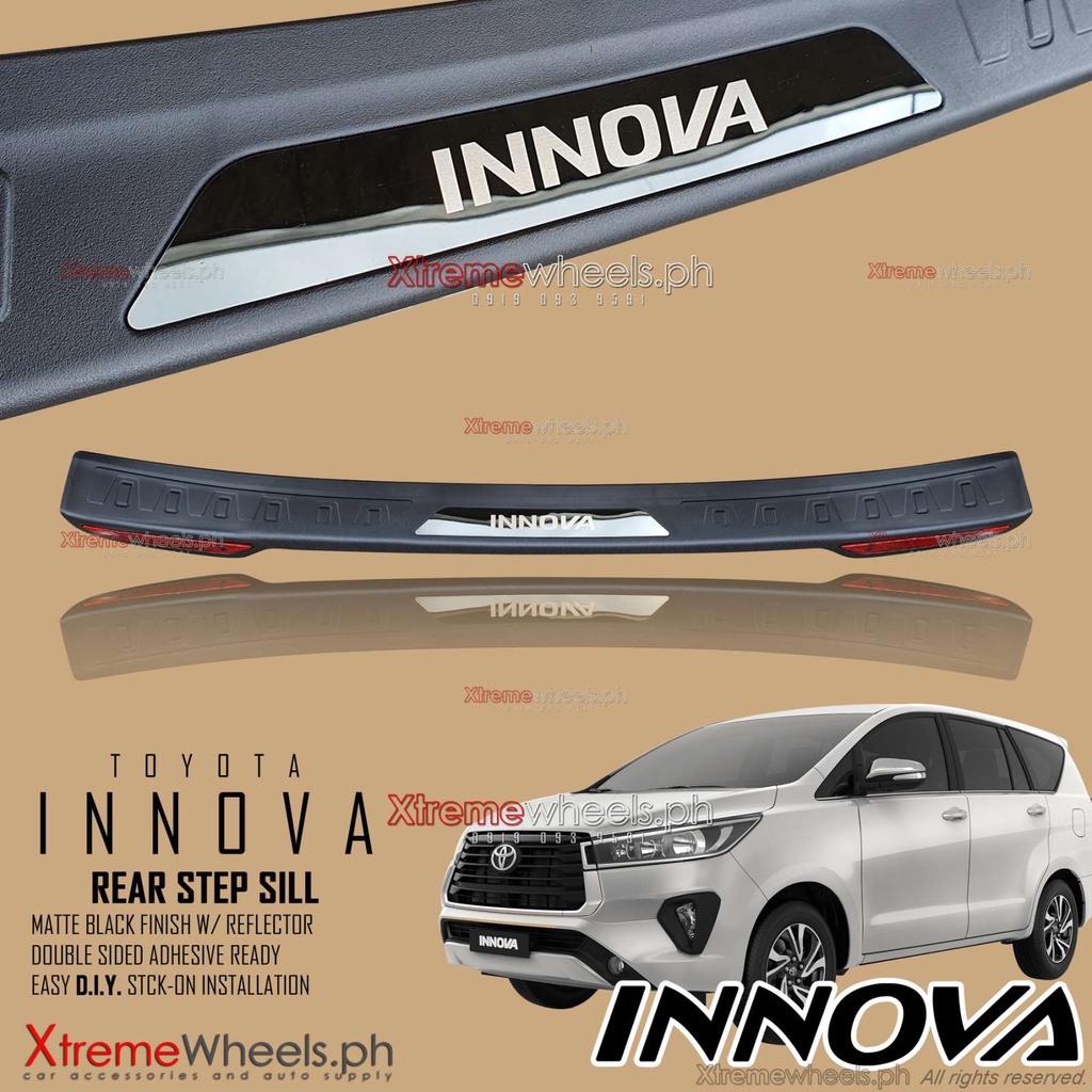 Innova 2016-2025 V2 Rear Bumper Protector With Reflector / Step sill ...