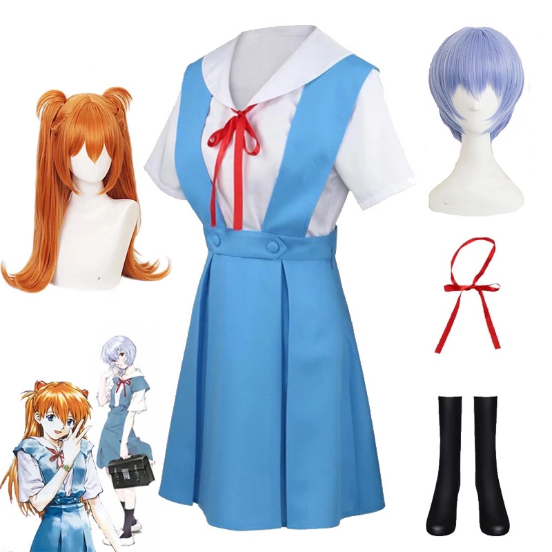 New Anime Asuka cosplay School Uniform Costume Dress Cosplay Asuka ...