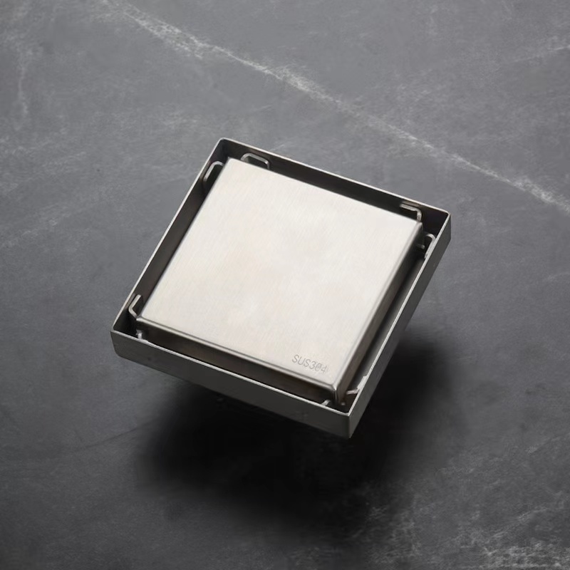 Square Floor Drains SUS304 Stainless Steel Shower Drainer Bathroom ...