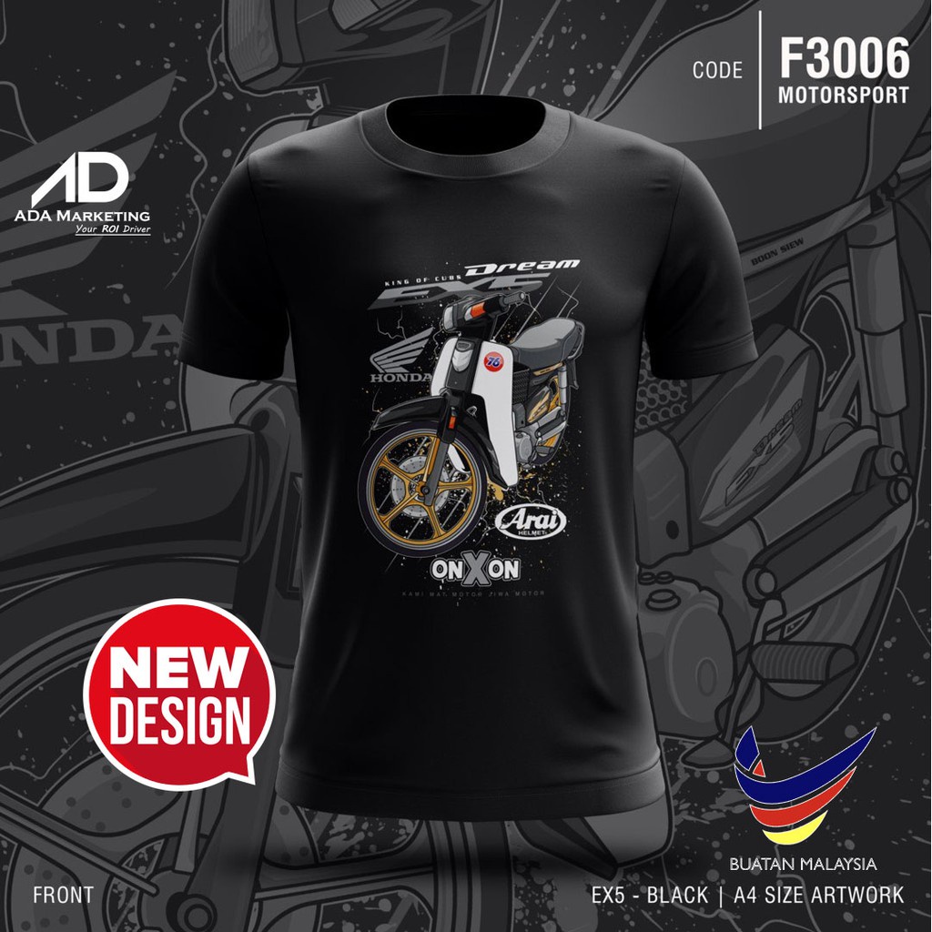 T Shirt EX5 Jersey Murah HONDA Jersey Ride Jersi EX5 Dream Member Viral ...