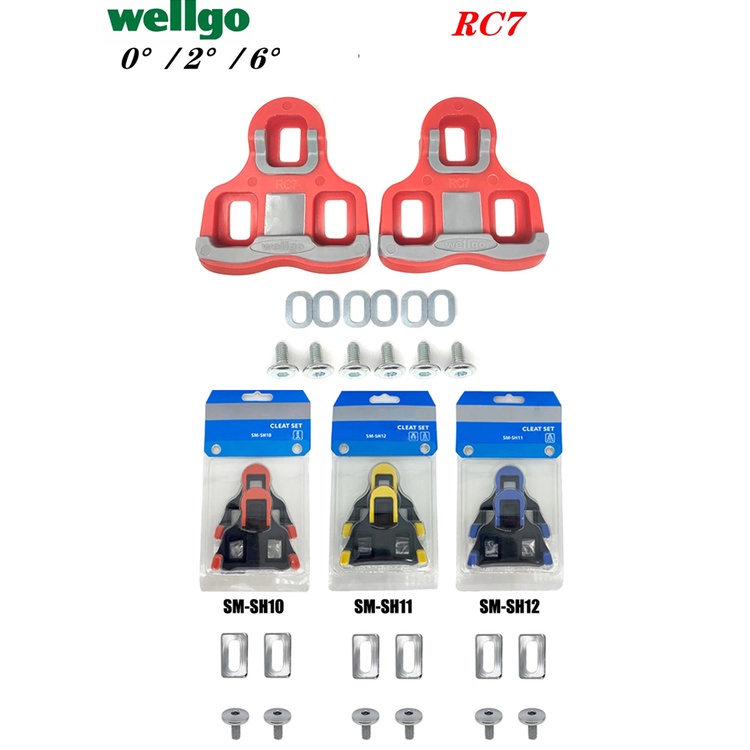 Wellgo Bike Pedals Cleats Accessories RC7 SH10 SH11 SH12 SPD Cleats ...