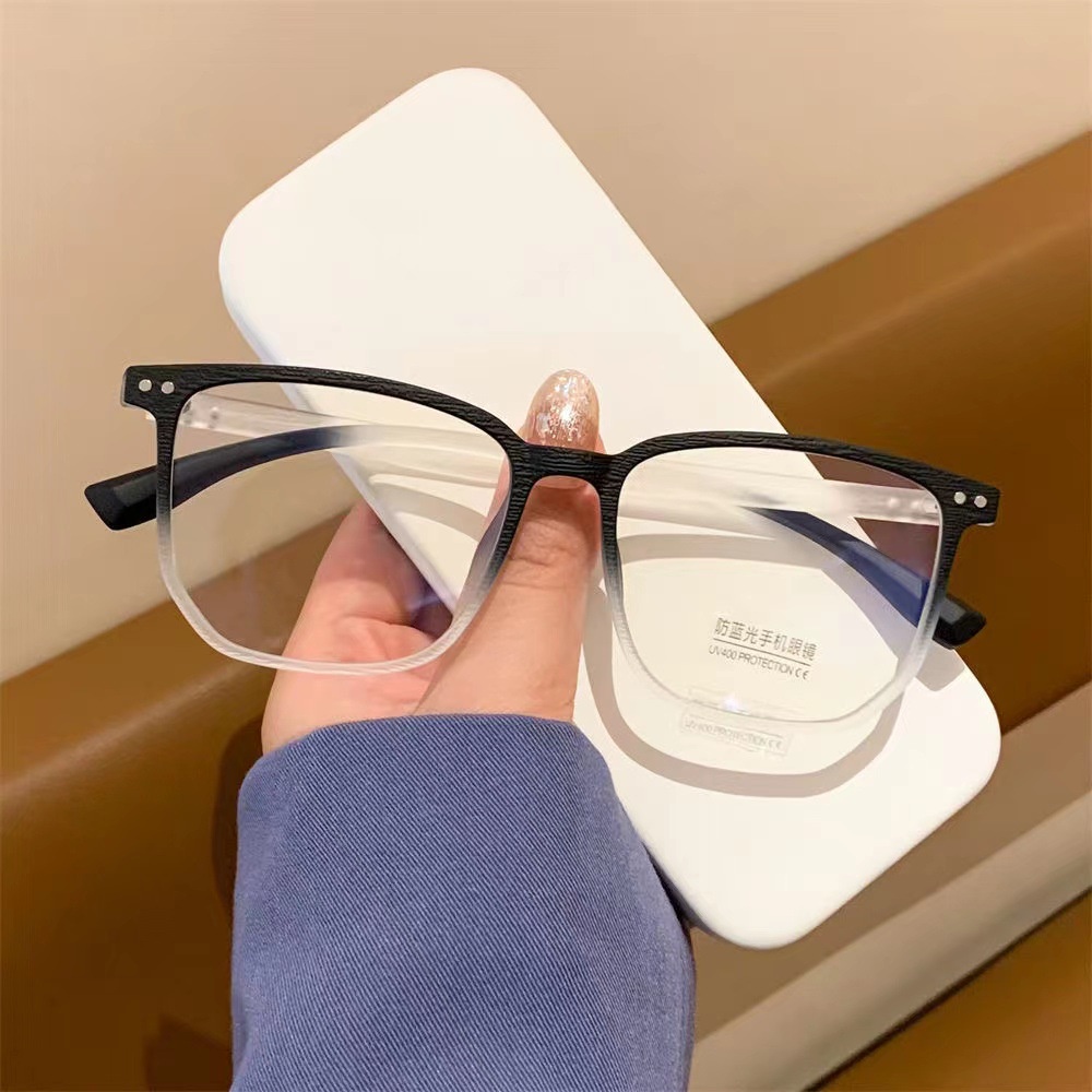 New retro wood grain color changing glasses men's and women's anti-blue ...