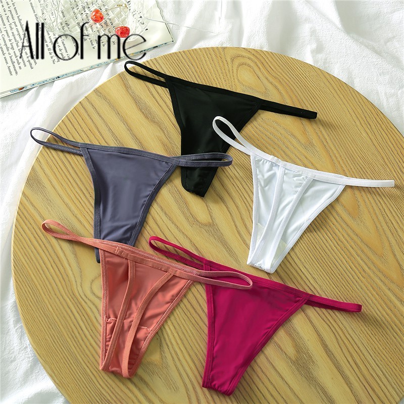 Allofme 3 Pcs Panties Women's G-String Underpants Sexy Thong Low-Rise ...