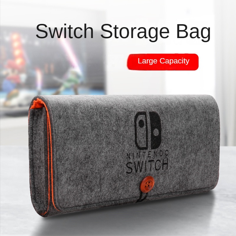 Nintendo Switch Storage Bag Portable Felt Soft Case Carrying Travel Bag ...