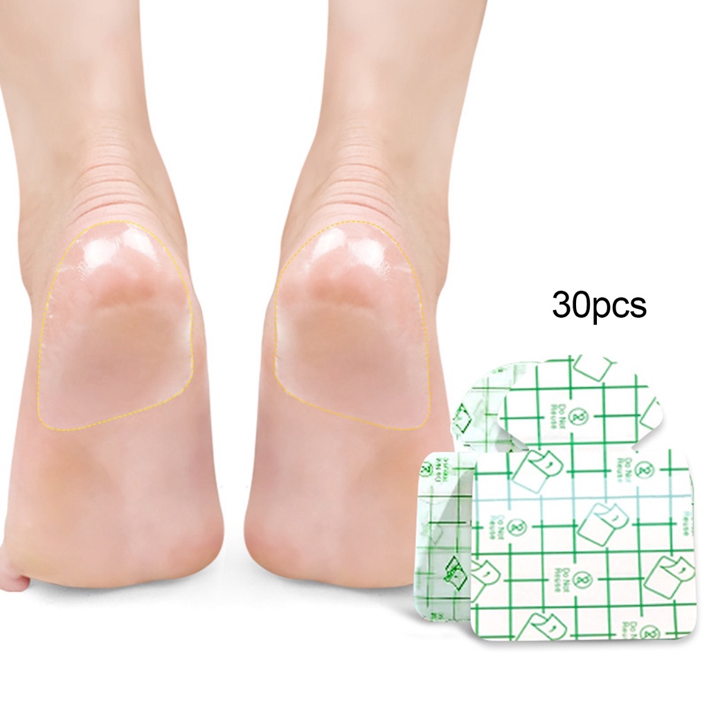 [Beauty] 30Pcs Foot Care Sticker Transparent Heel Anti Wear Sticker for ...